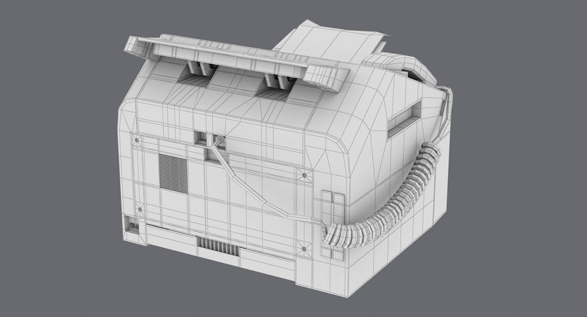 Fax Machine 3d Model