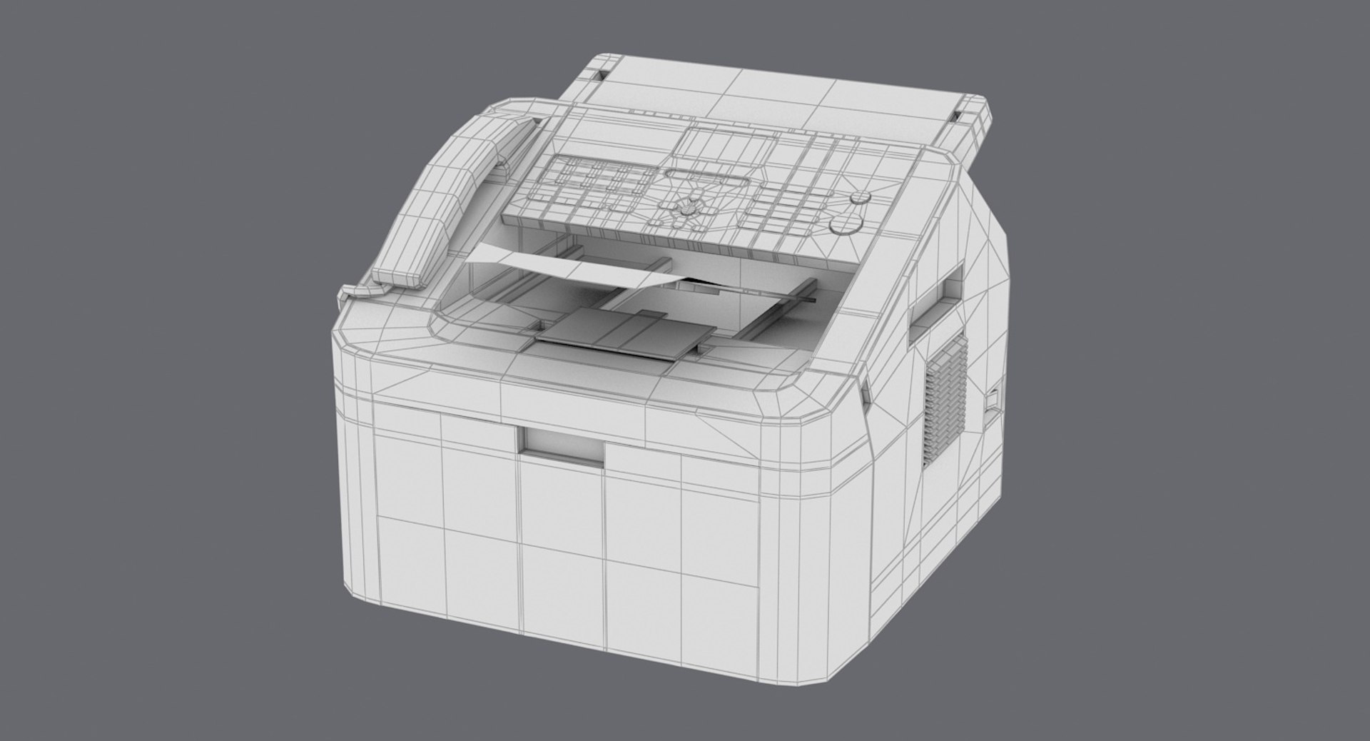 Fax Machine 3d Model