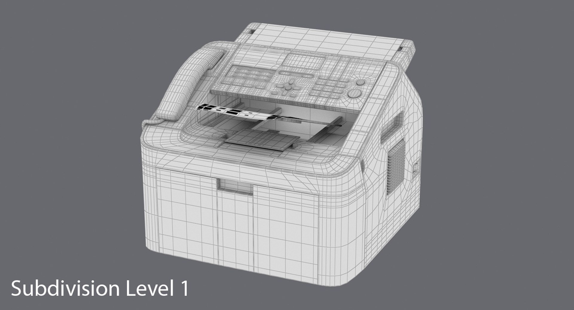 Fax Machine 3d Model
