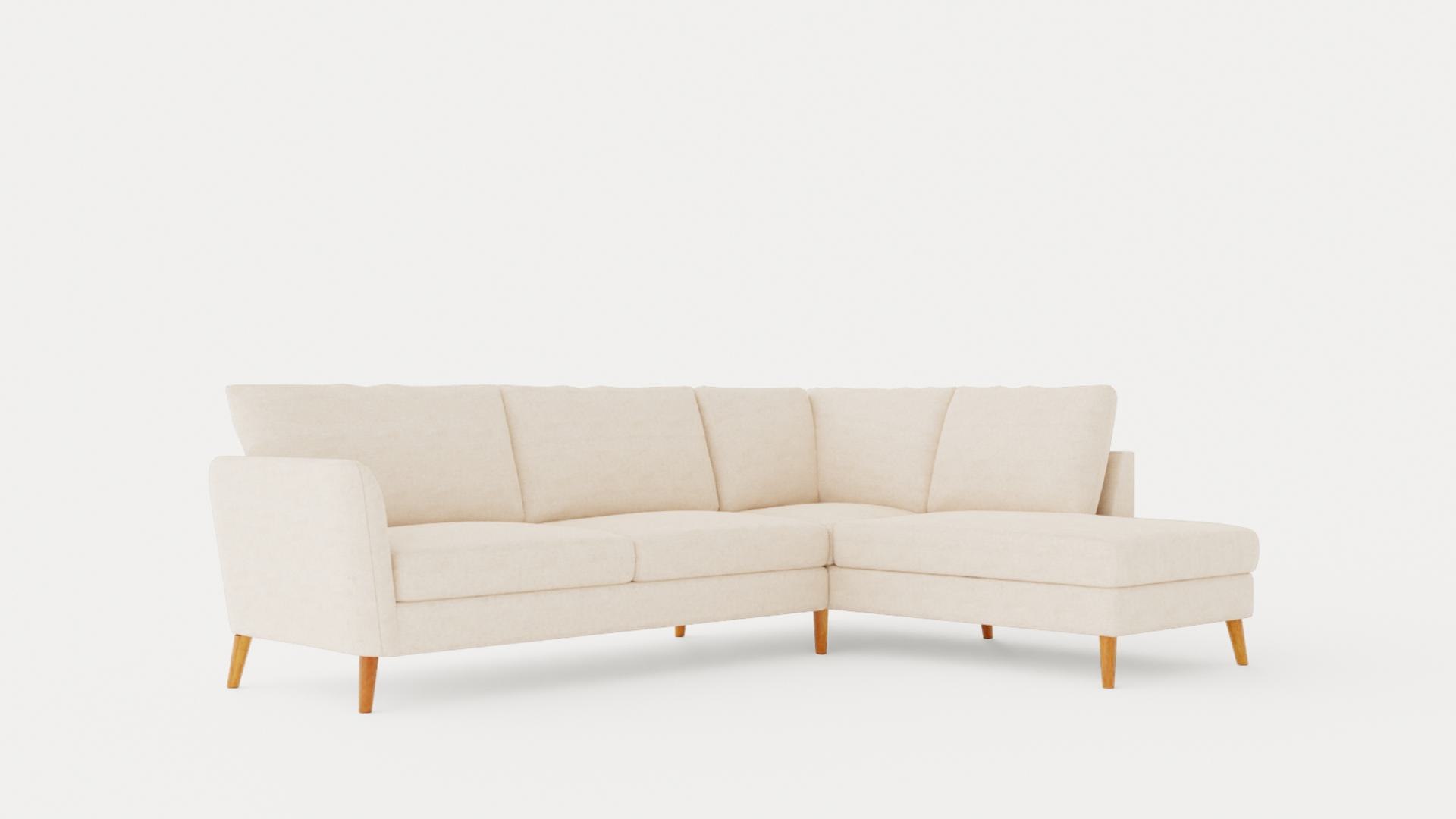 3D Model Trend Sofa 3 Seater With Chaise Lounge Right Beige ...