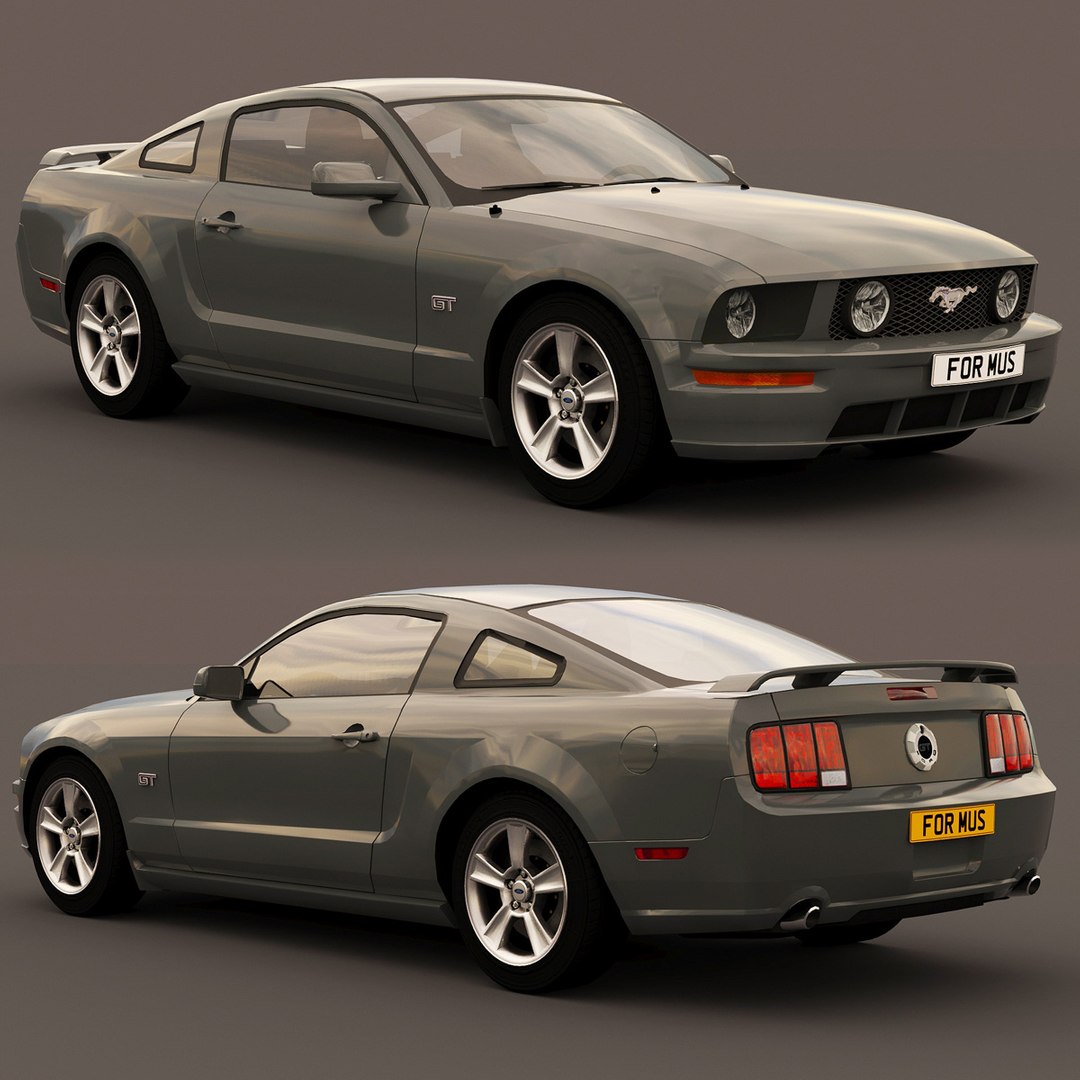 Ford Mustang Gt 2005 3D Model - TurboSquid 2031925