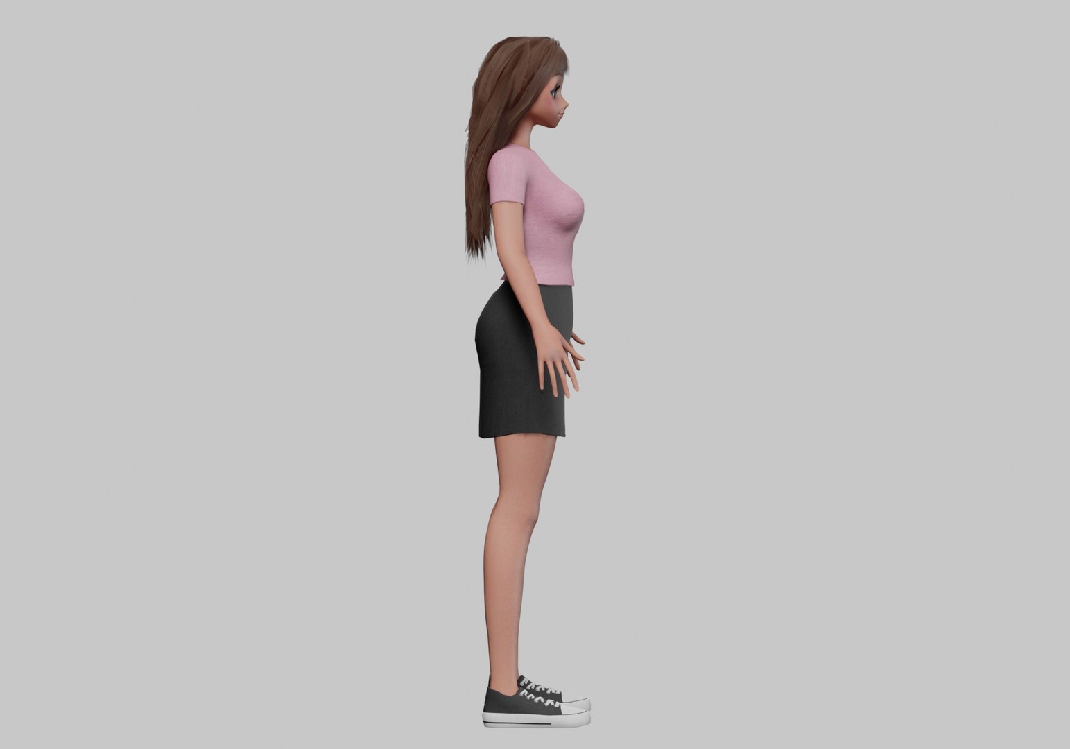 3D Cute Anime Girl V32189 Model - TurboSquid 2270686