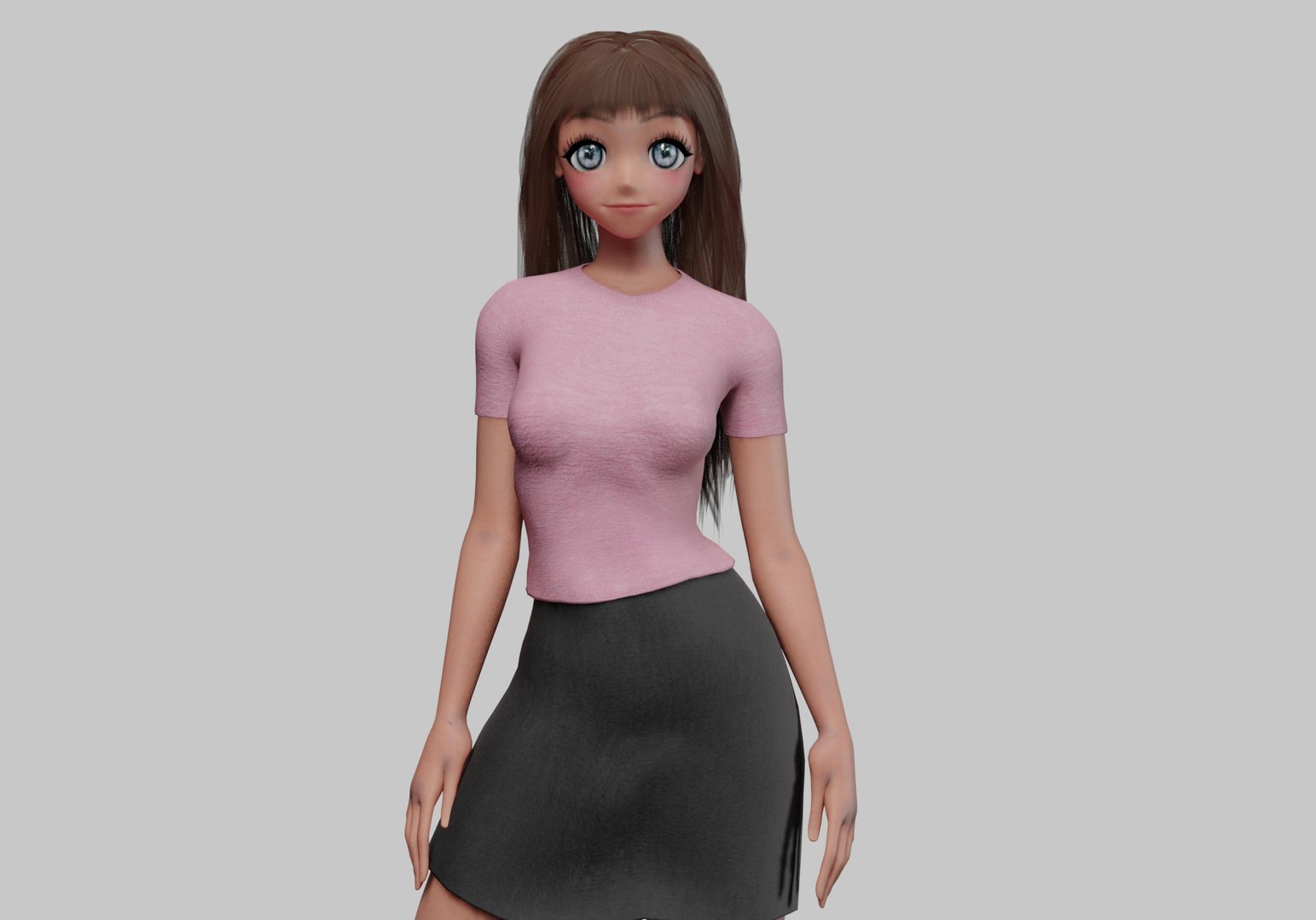 3D Cute Anime Girl V32189 Model - TurboSquid 2270686