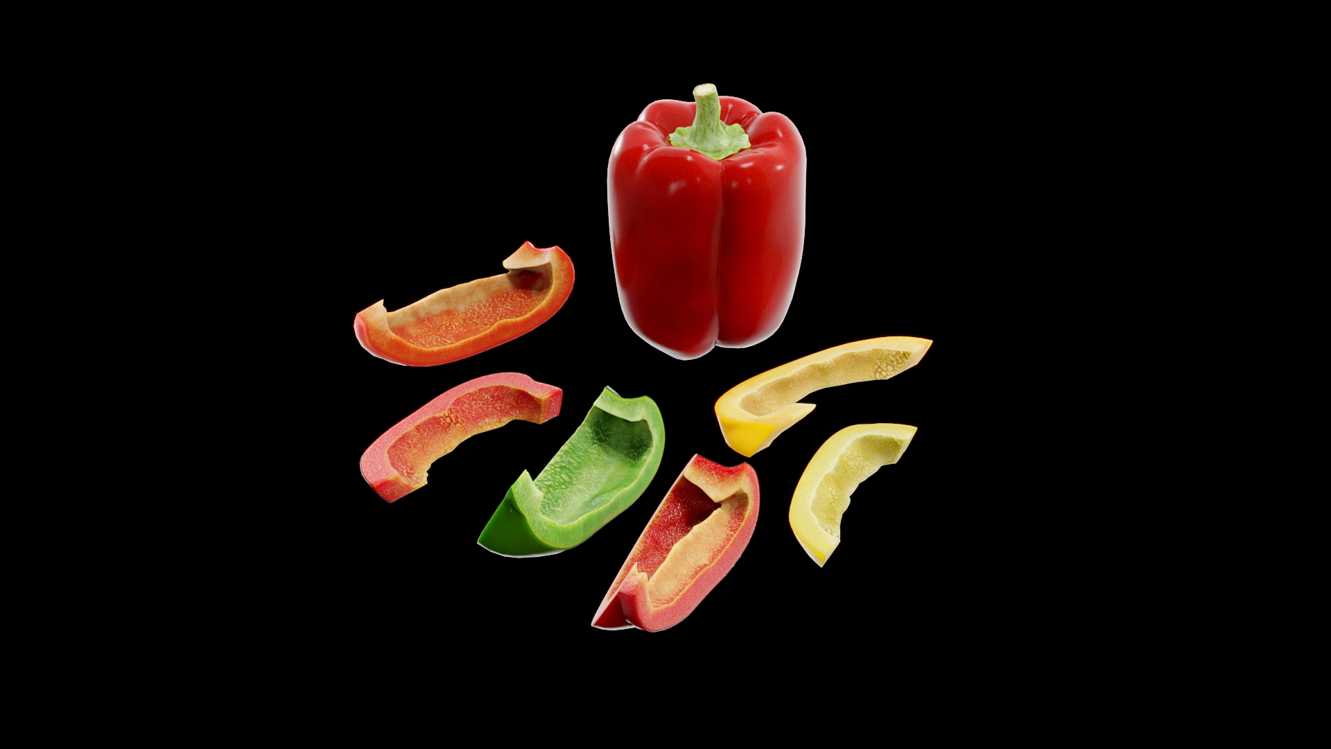 Chopped Pepper 3D Model - TurboSquid 2210998
