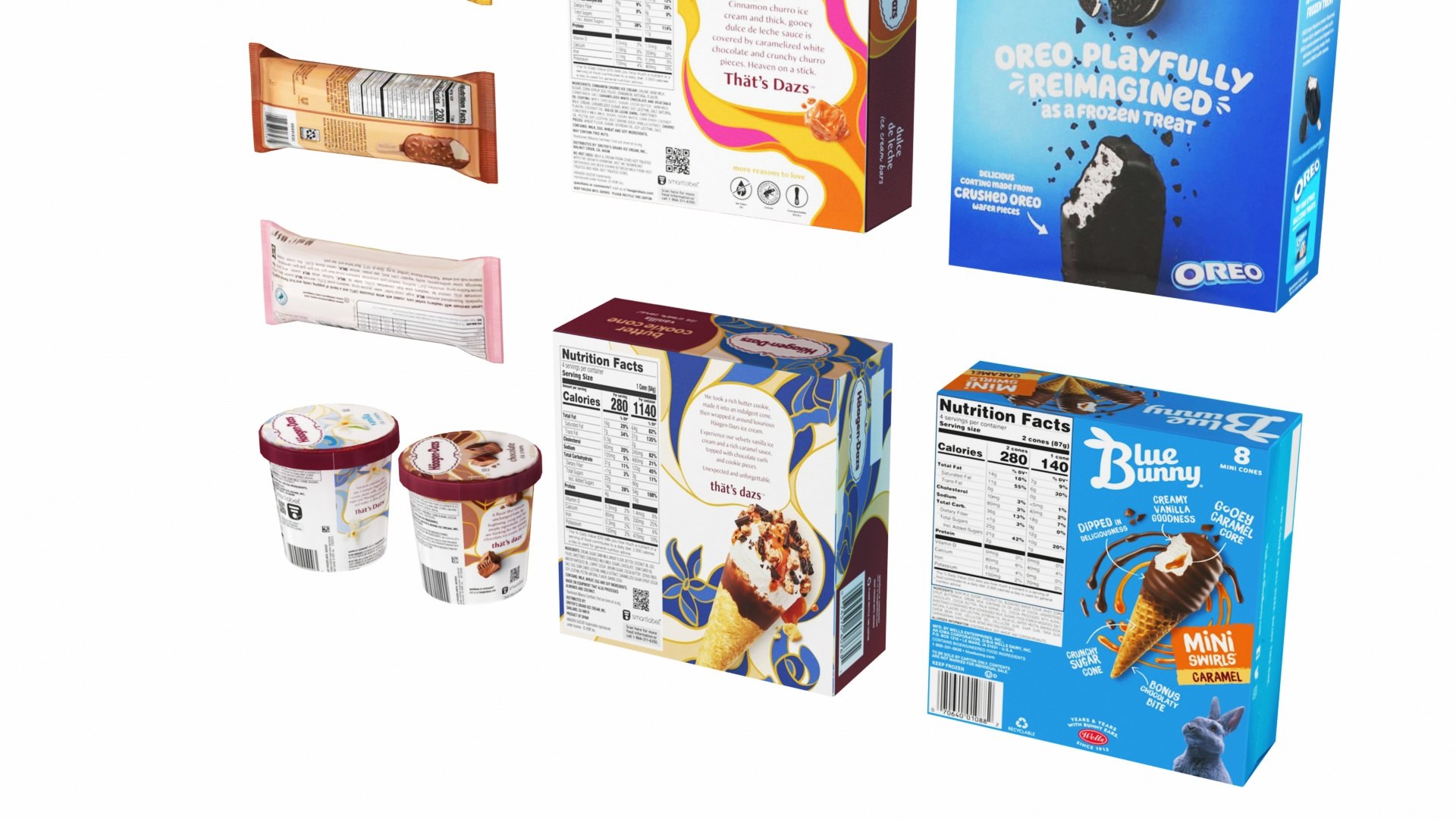 Ice Cream Products 14 In 1 3D - TurboSquid 2417231