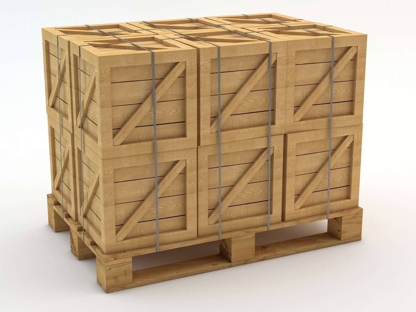 3d Pallet Crates