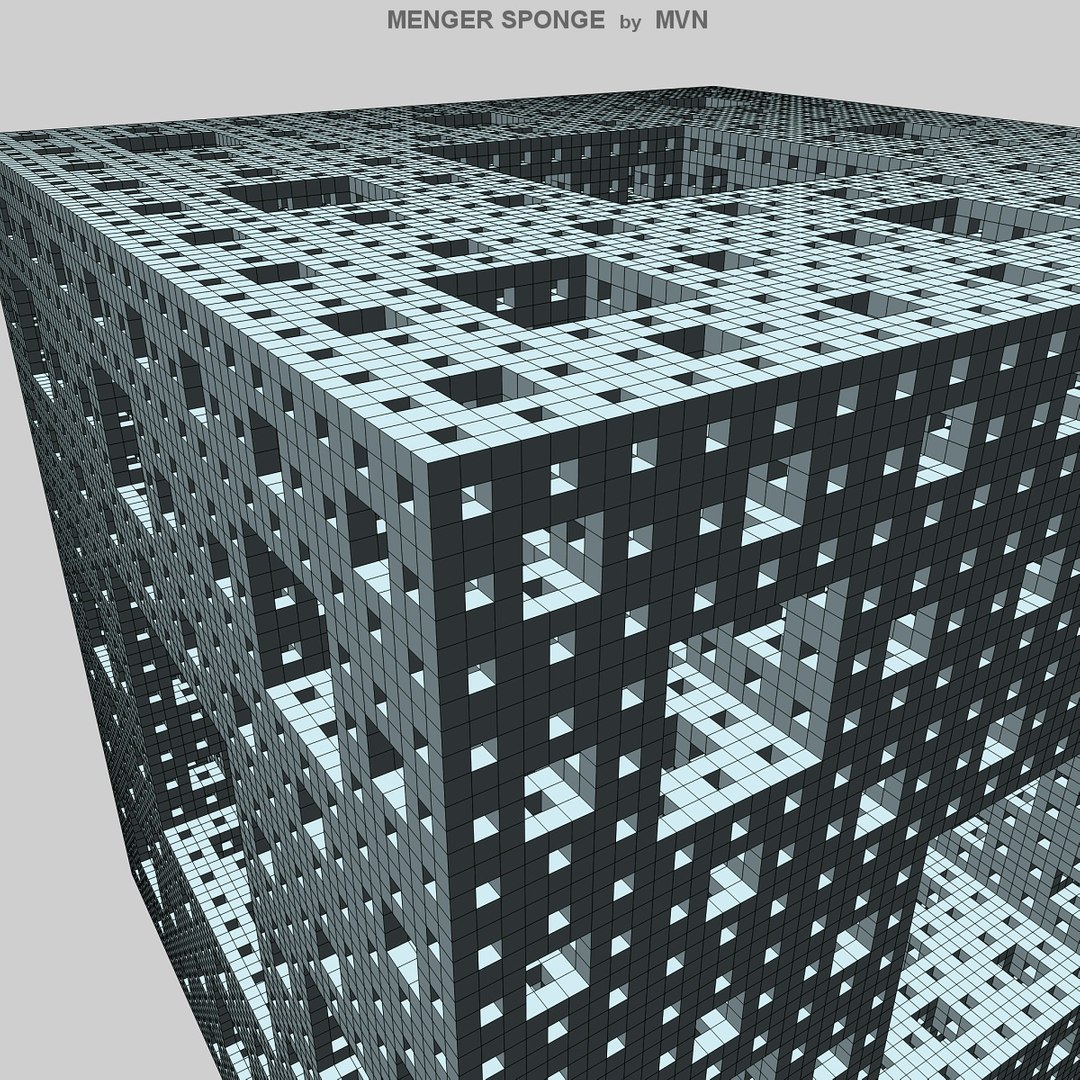 3d Menger Sponge Model