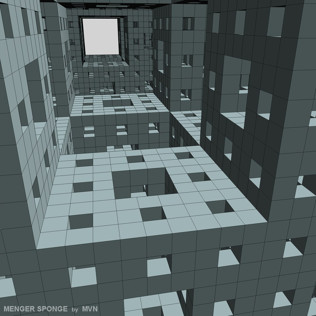 3d Menger Sponge Model