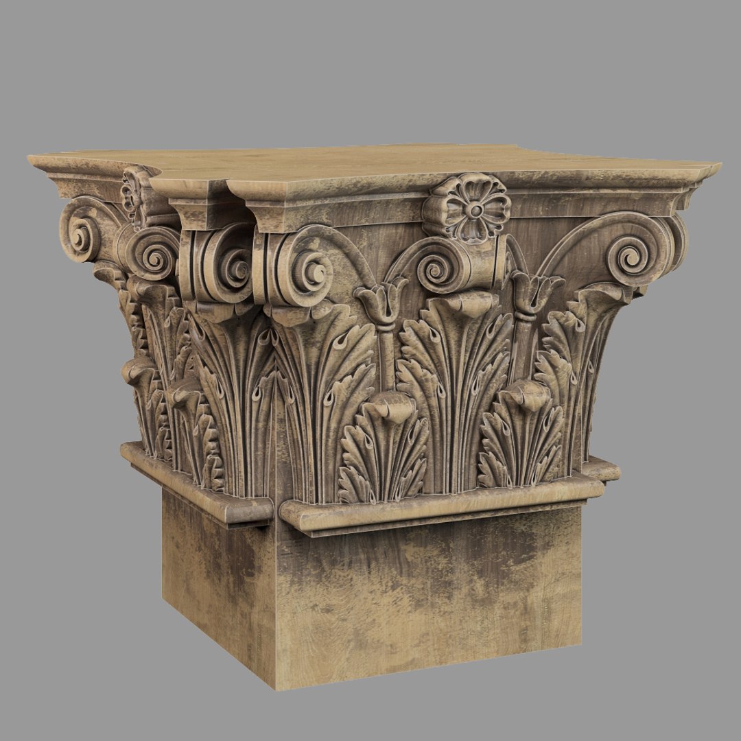3D model capital column decor - TurboSquid 1337622