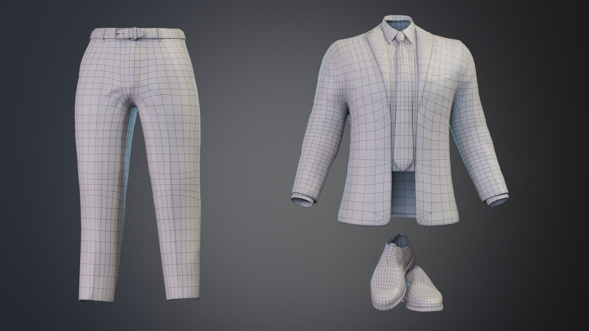 3D Classic Men Formal Suit Animation And Game Ready - TurboSquid 2353365