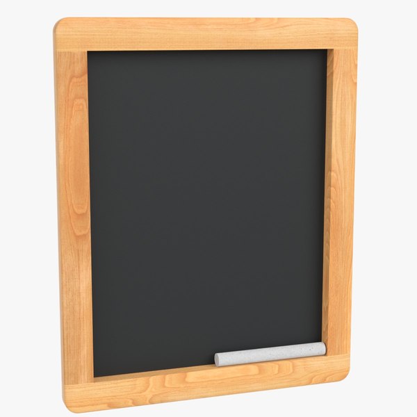 3D wood chalkboard frame chalk model - TurboSquid 1232390