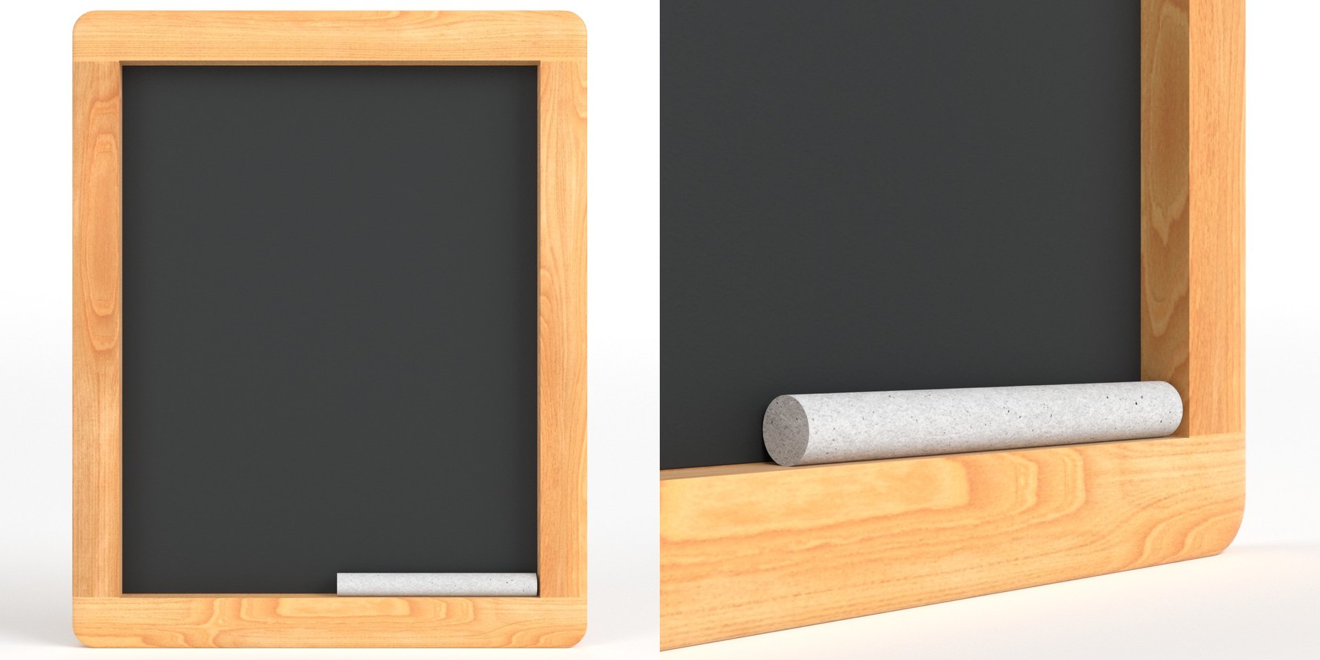 3D Wood Chalkboard Frame Chalk Model - TurboSquid 1232390