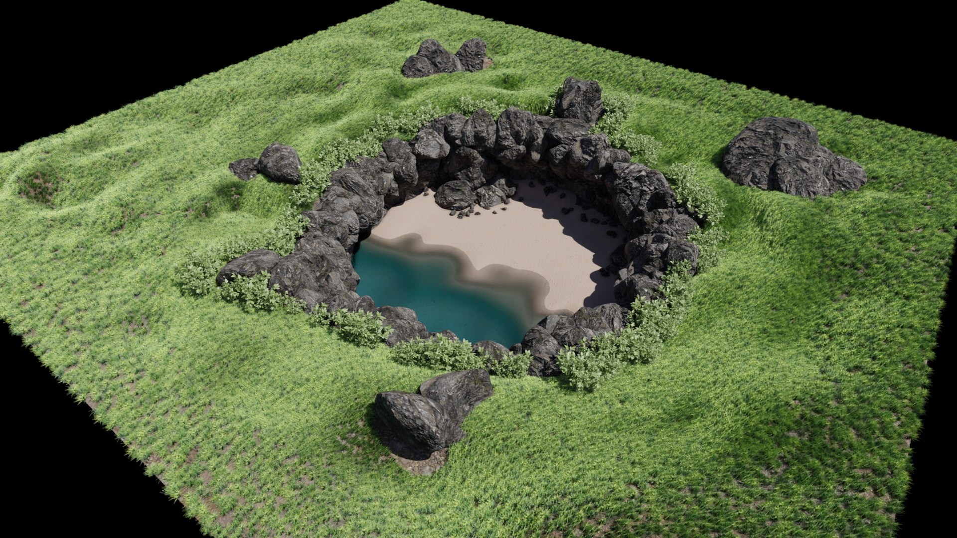 Underground Beach Scene 3D Model - TurboSquid 1734241