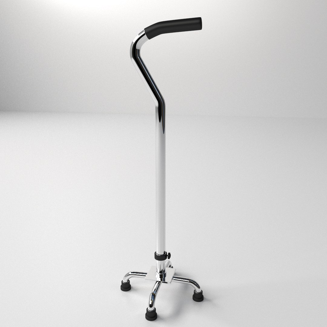 walking cane 2 3d model