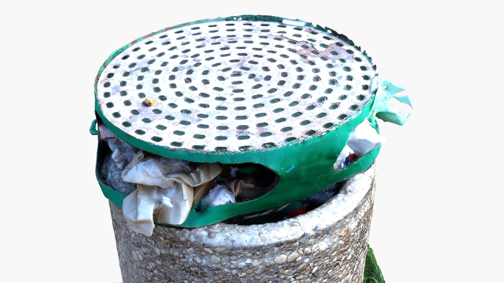 Street rubbish bin model - TurboSquid 1616312