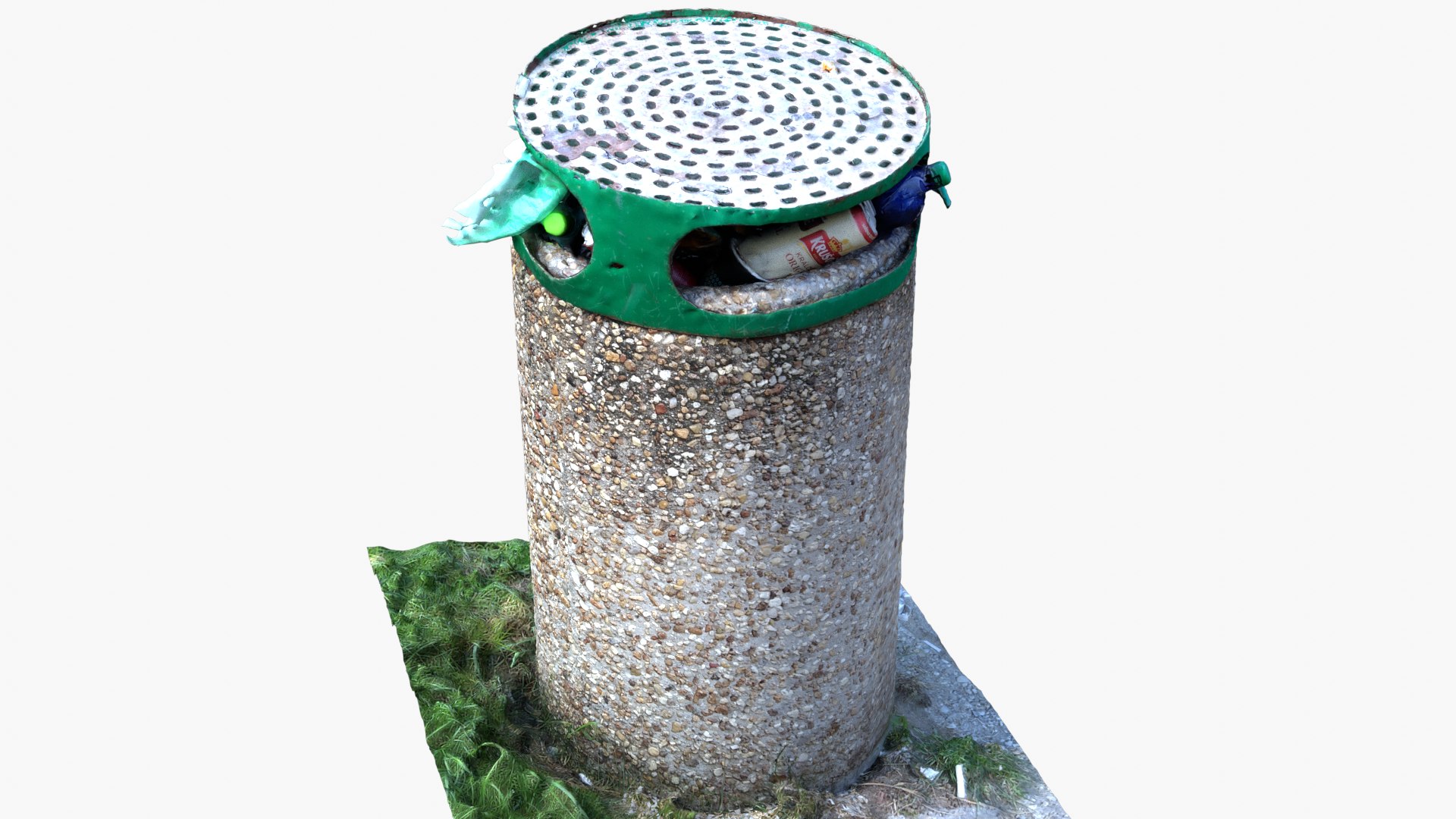 Street rubbish bin model - TurboSquid 1616312