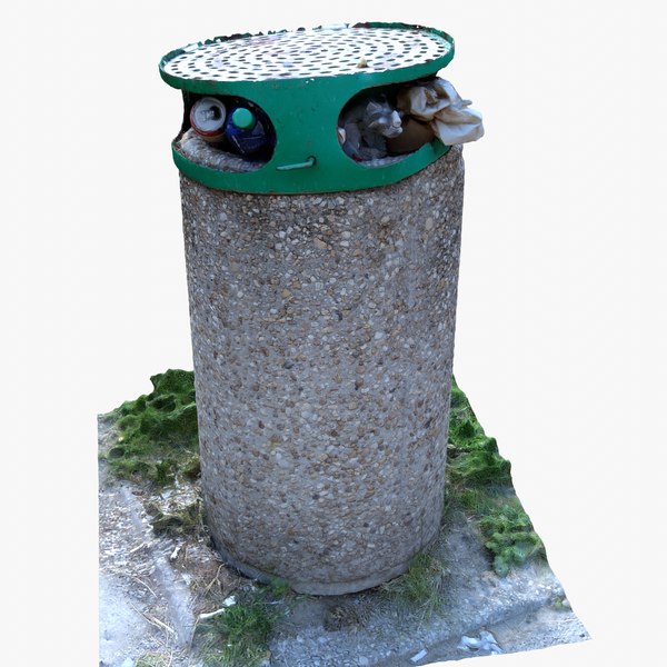 Street rubbish bin model - TurboSquid 1616312