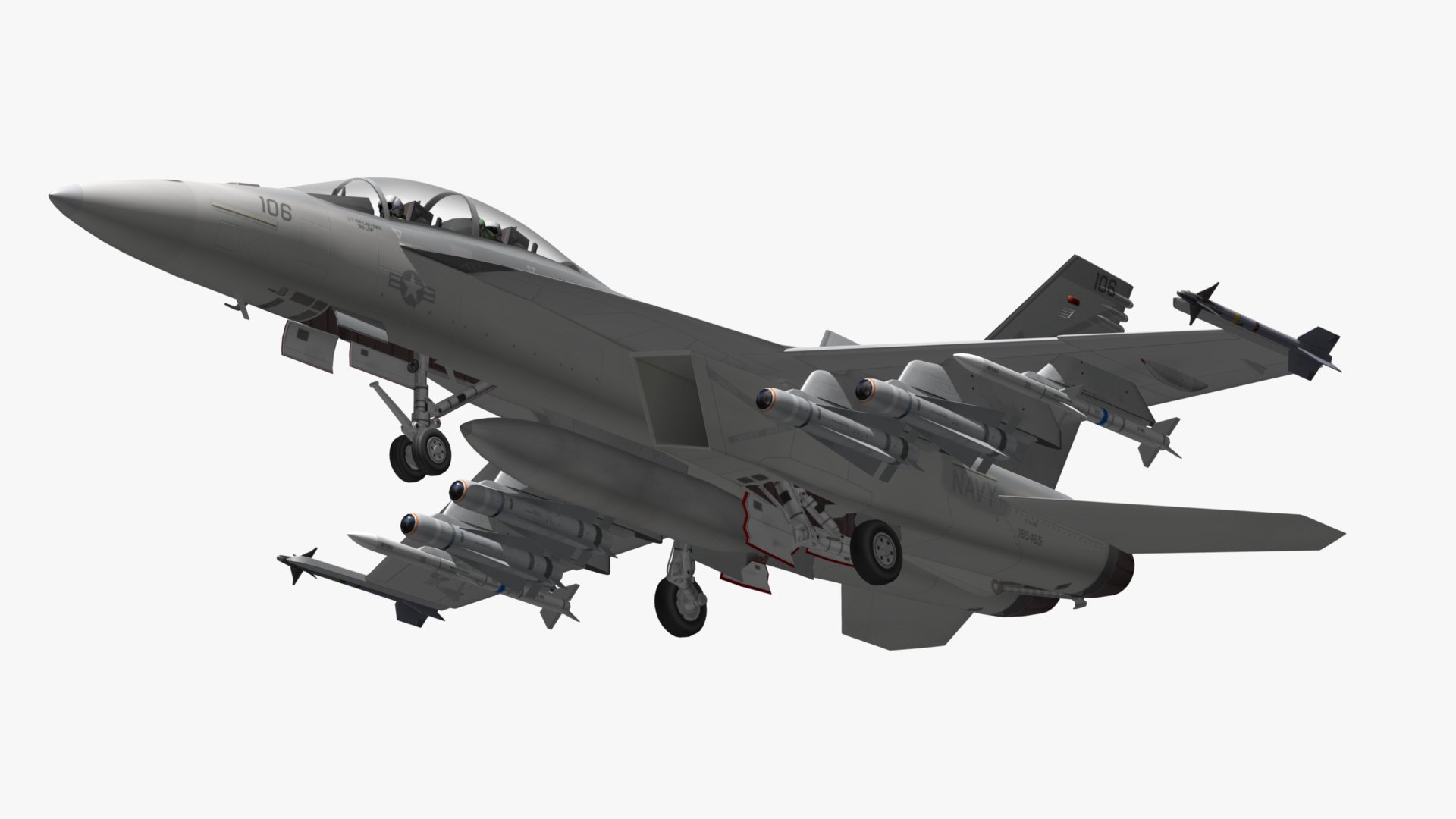 Super hornet fa18f 3D model - TurboSquid 1307613