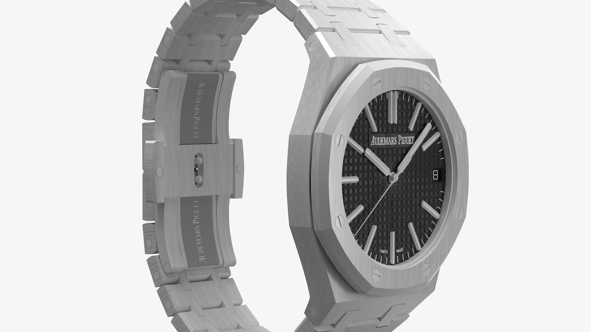 3D Audemars Piguet Royal Oak Black Stainless Steel Selfwinding Model ...