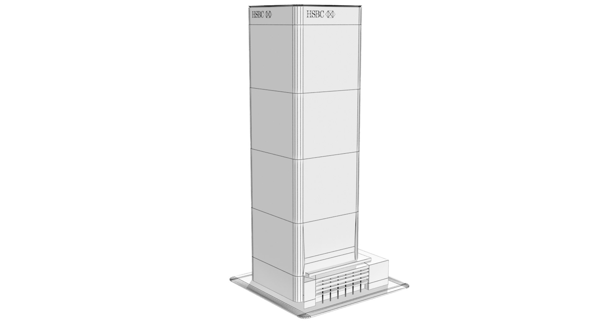 Hsbc Tower London 3D Model - TurboSquid 1361848