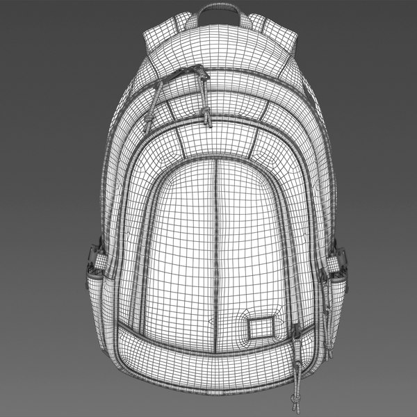 backpack clothing characters 3d max