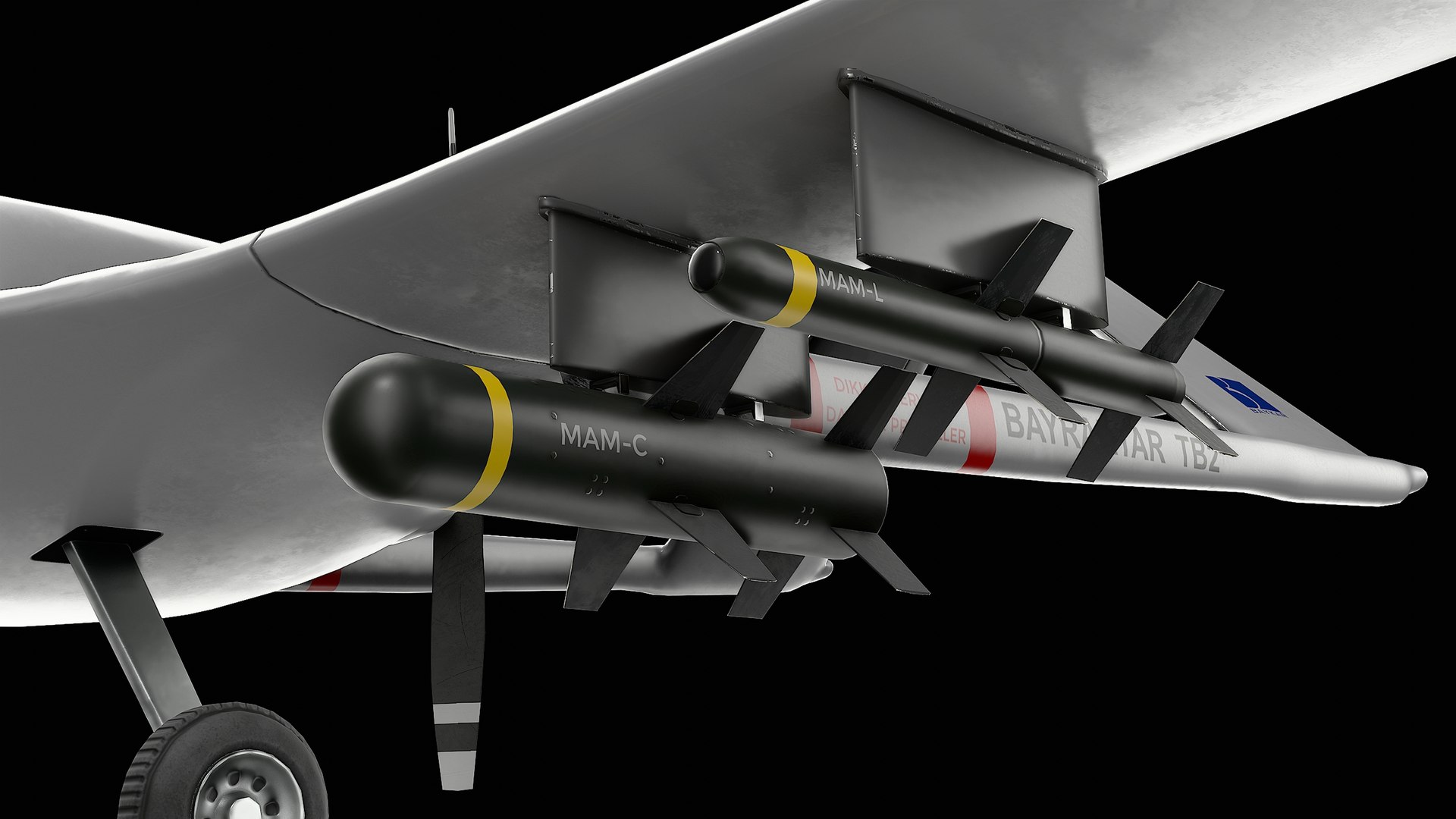 Bayraktar TB2 Unmanned Combat Aerial Vehicle 3D Model - TurboSquid 2295748