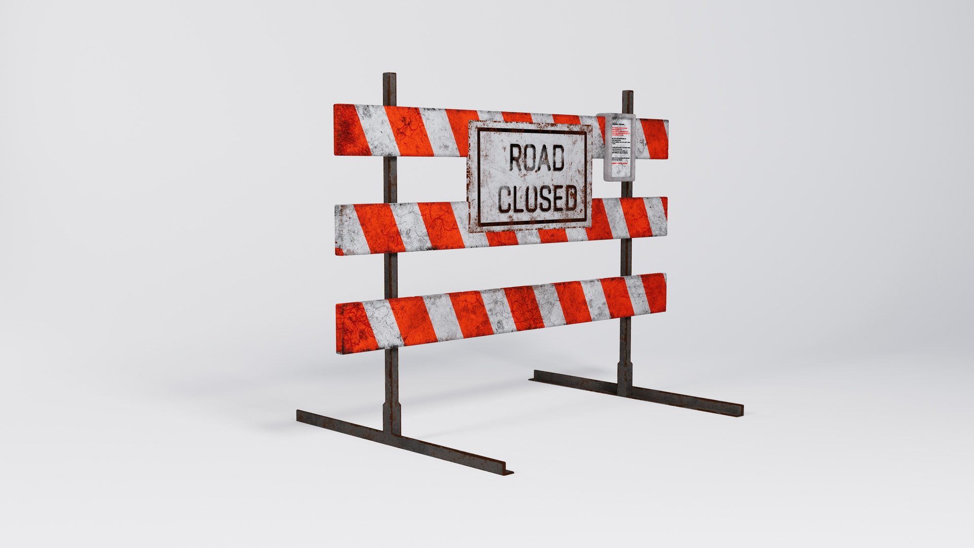 Construction Work Sign 3D - TurboSquid 2436066