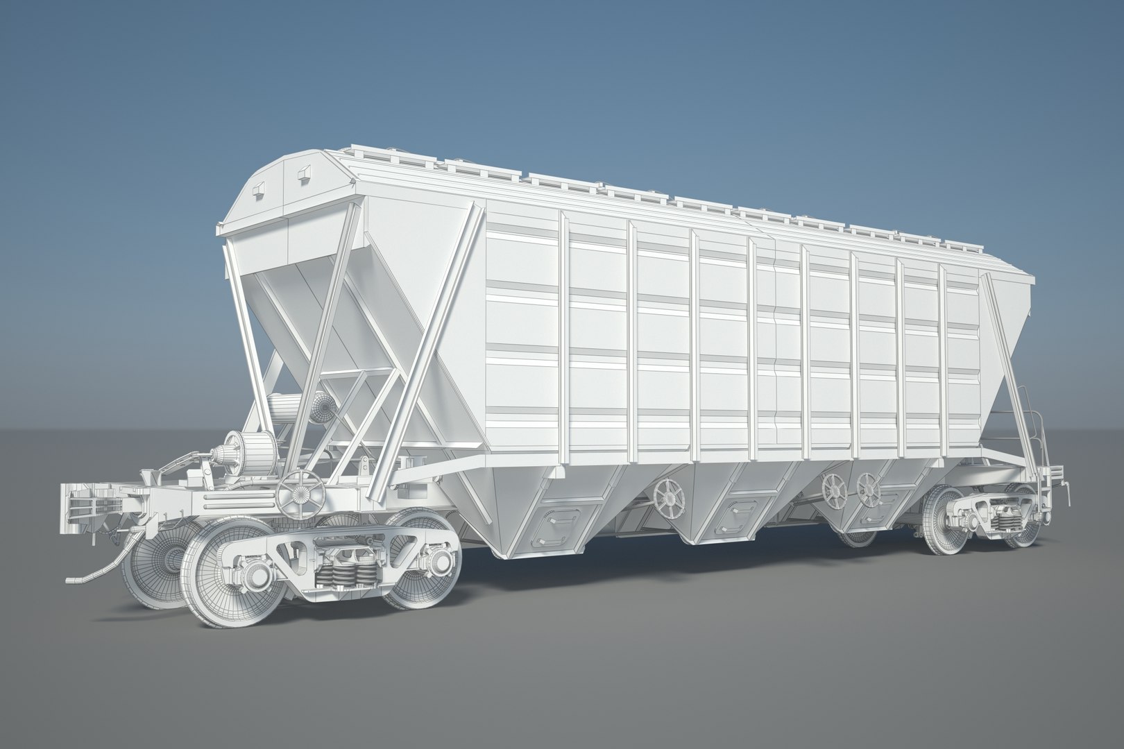 Train Car Hopper 19-752 3D Model - TurboSquid 1614762
