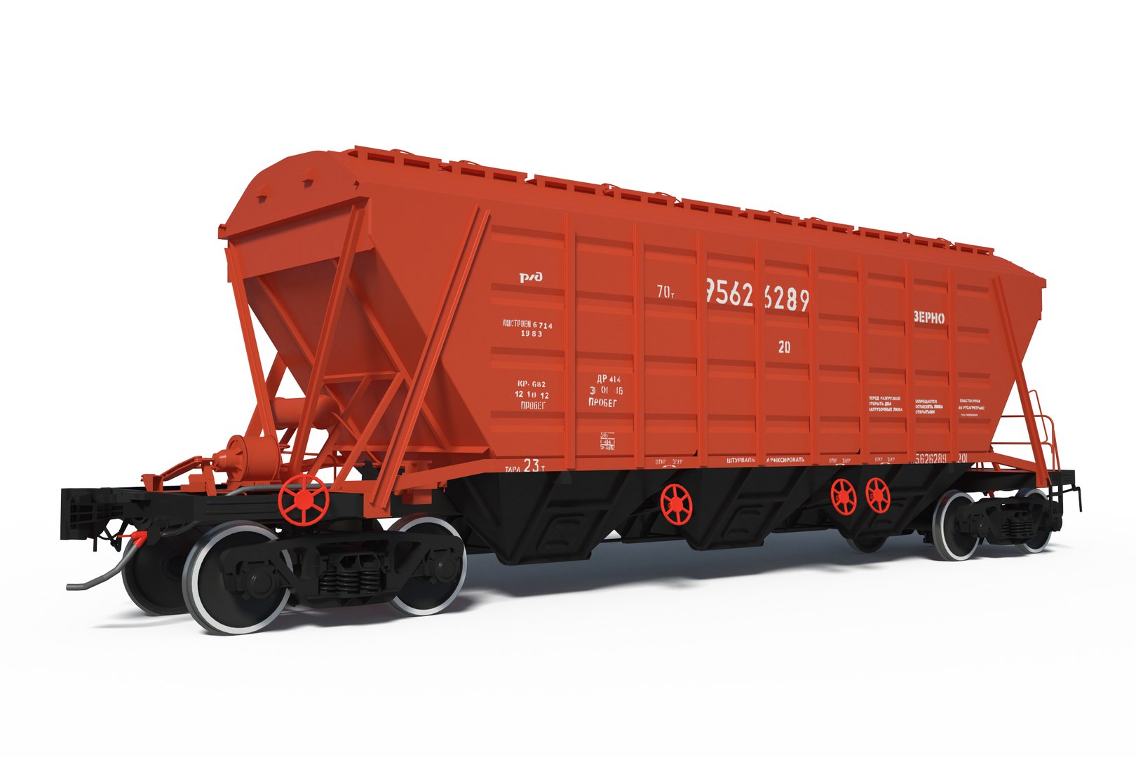 Train Car Hopper 19-752 3D Model - TurboSquid 1614762