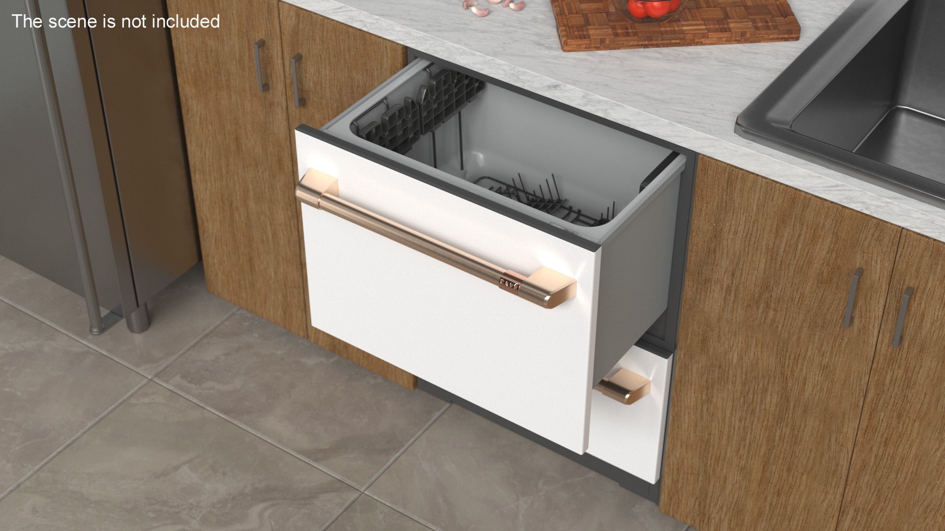Double Drawer Dishwasher Cafe 24 3D - TurboSquid 2320239
