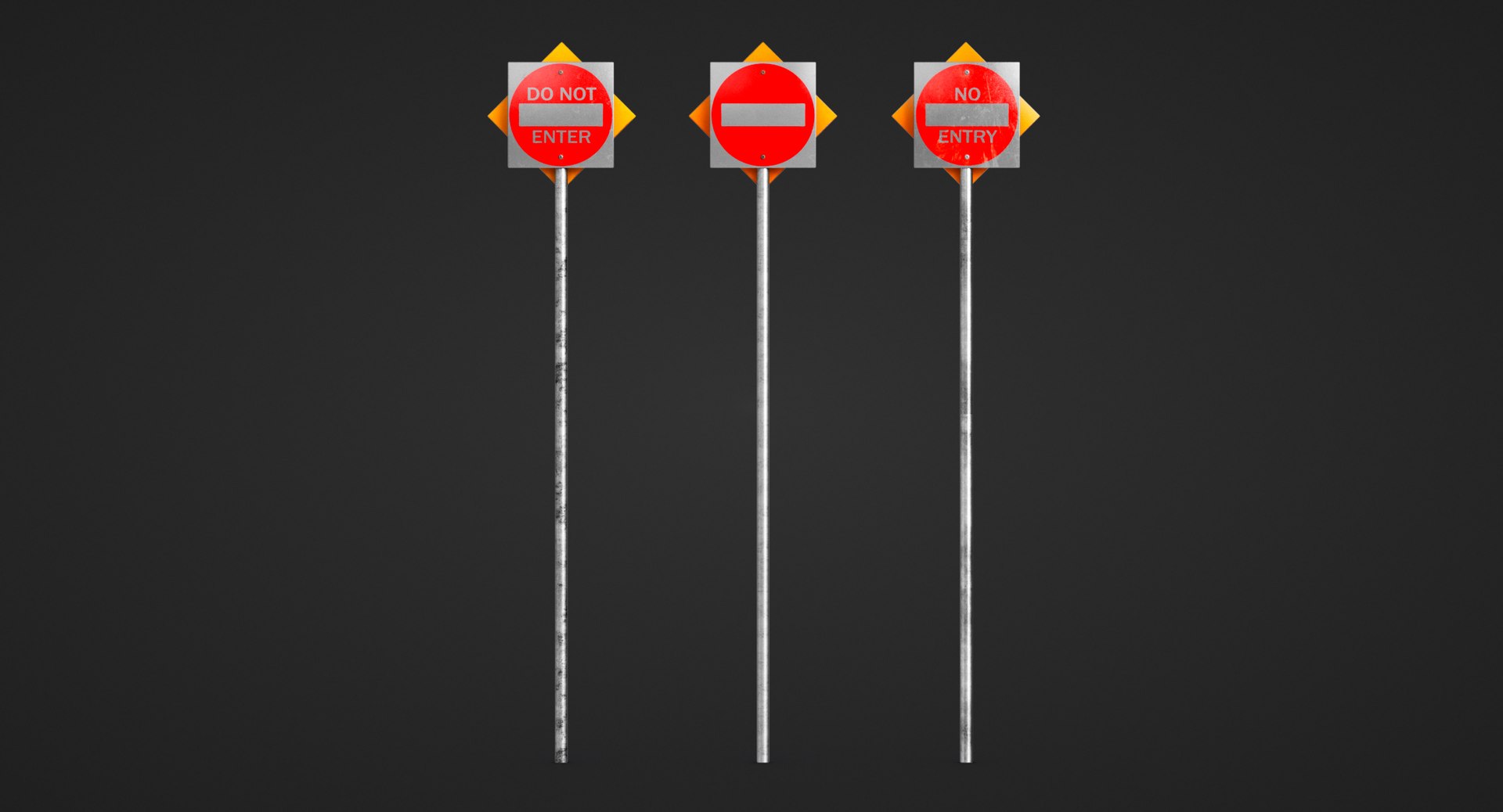 3D street signs model - TurboSquid 1369229
