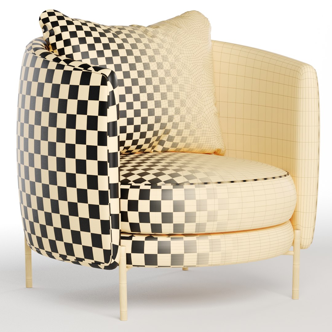 3D Model Fauteuil In Tweed Arcus Design E Gallina - TurboSquid 2141401