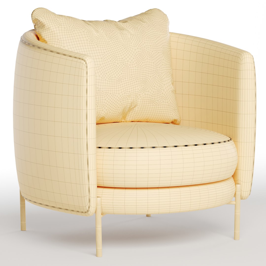 3D Model Fauteuil In Tweed Arcus Design E Gallina - TurboSquid 2141401