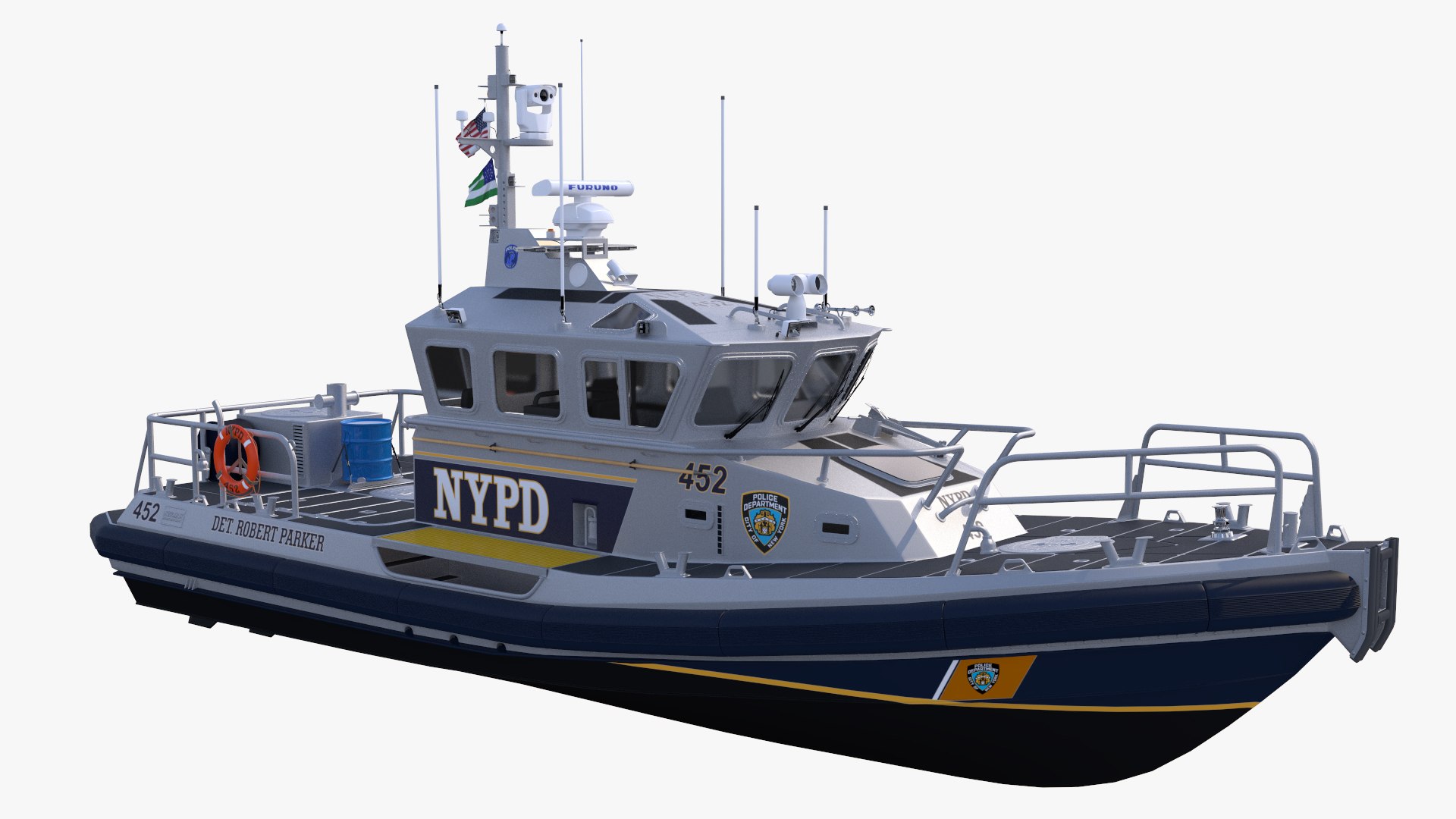 3d Model Boat Nypd