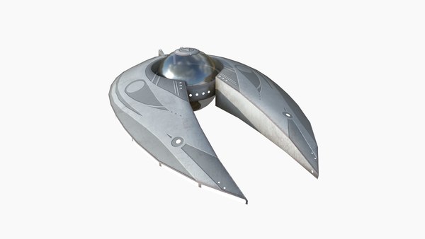3D Alien Spaceship UFO I09 Full White - Sci Fi Spacecraft Design ...