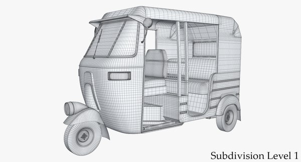 3D model auto rickshaw tuktuk - TurboSquid 1284100