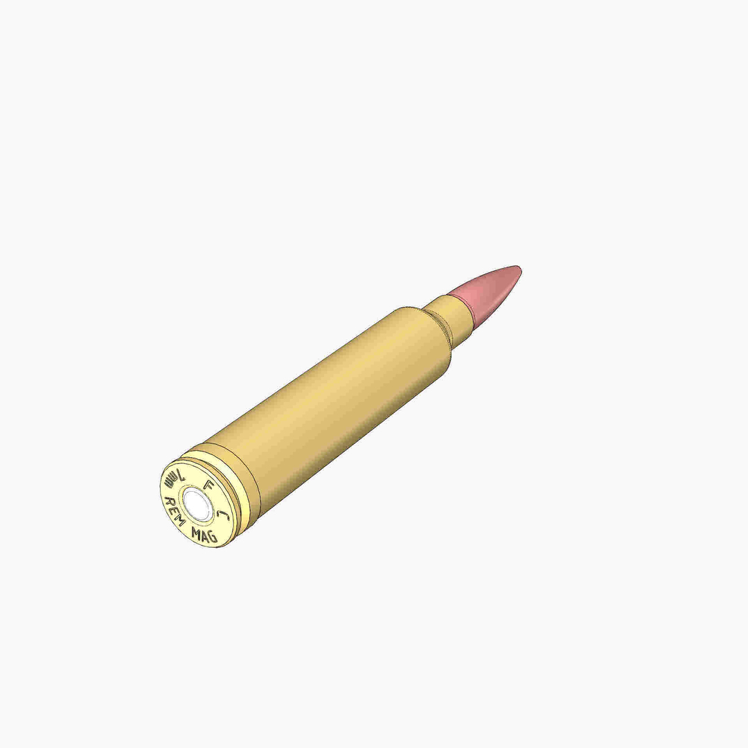 3D 7mm REM MAGNUM Bullet Model - TurboSquid 1758911