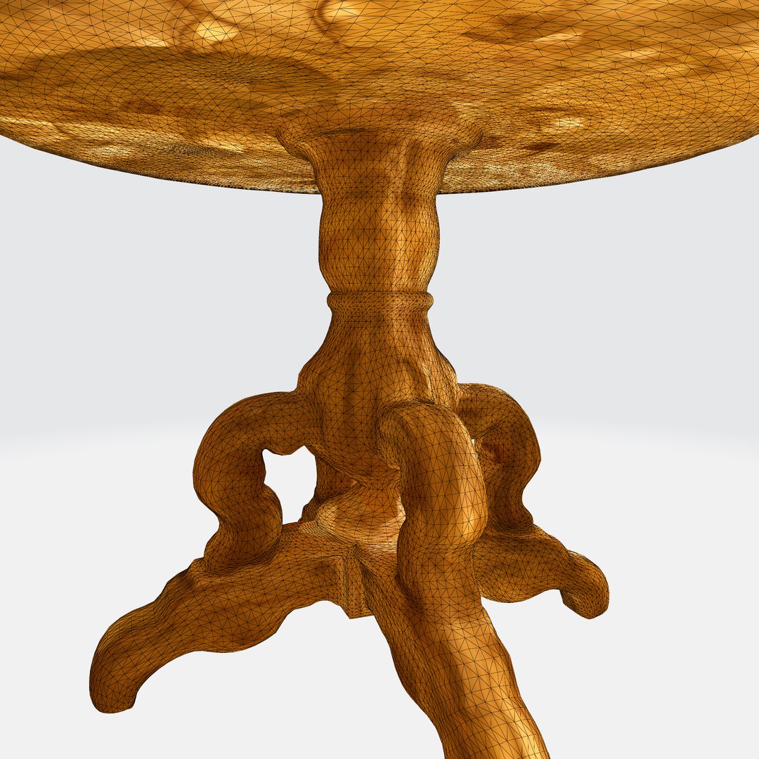 3D Model Elegant Rustic Wooden Table - TurboSquid 2286302