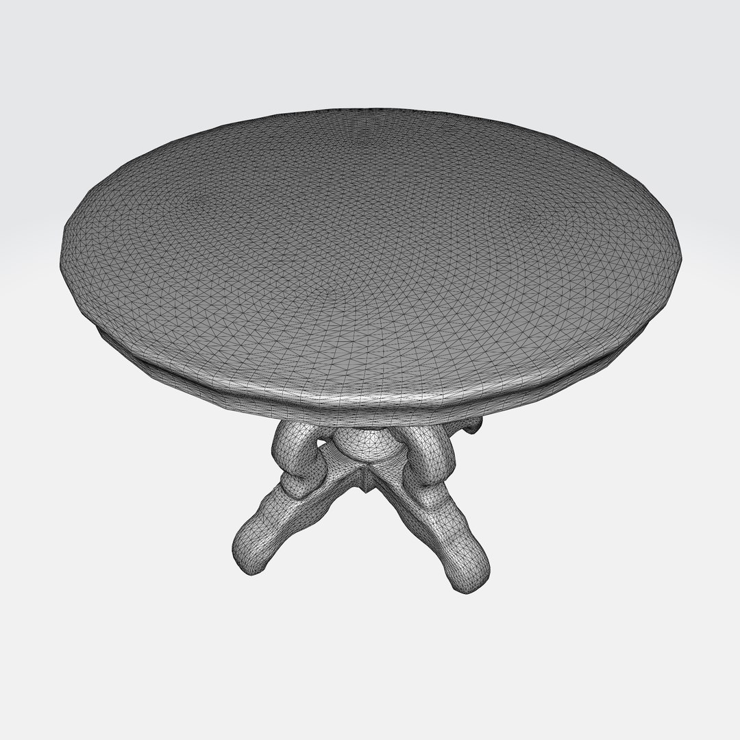 3D Model Elegant Rustic Wooden Table - TurboSquid 2286302