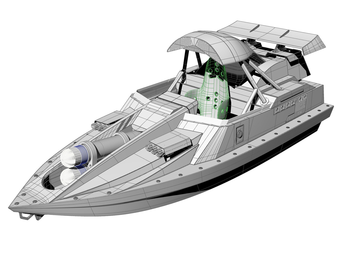 Qboat model - TurboSquid 2073714