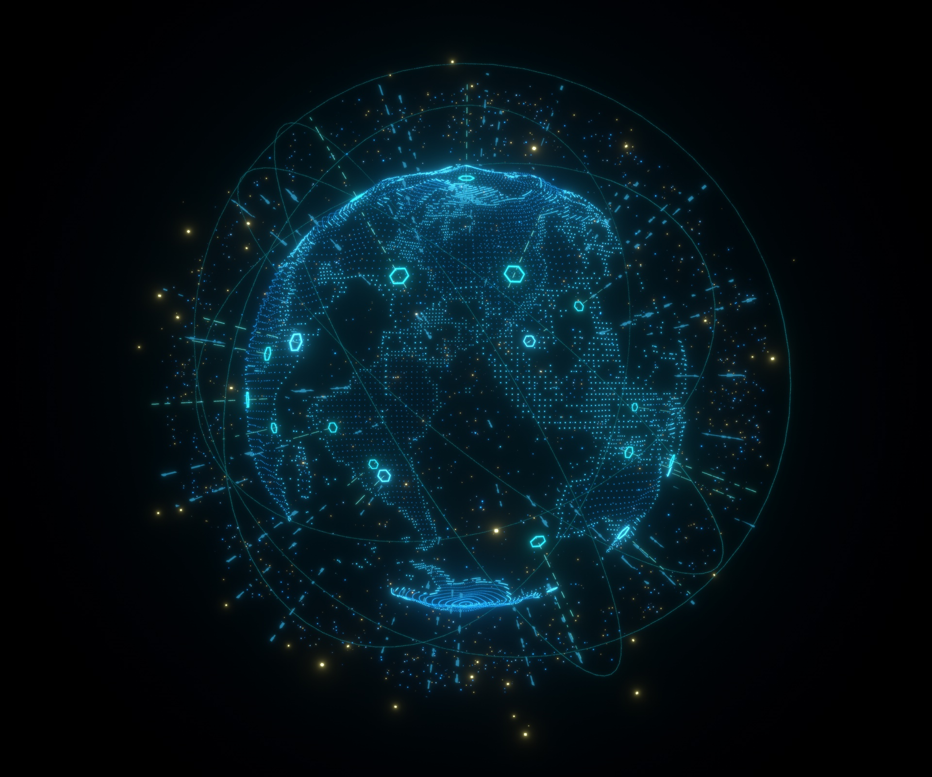 3D model Animated Hologram Planet Earth For Cinema4d - TurboSquid 1817552