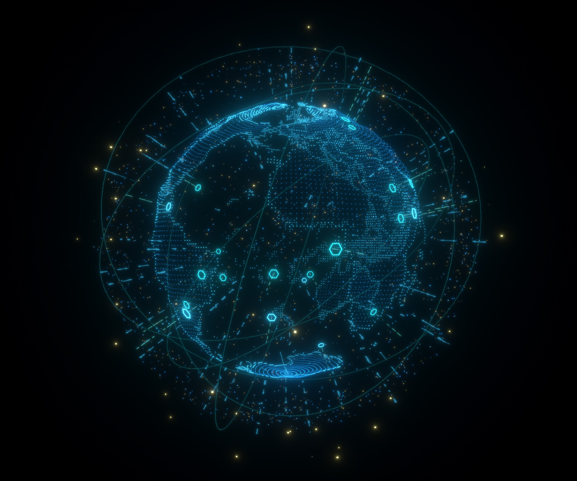 3D model Animated Hologram Planet Earth For Cinema4d - TurboSquid 1817552