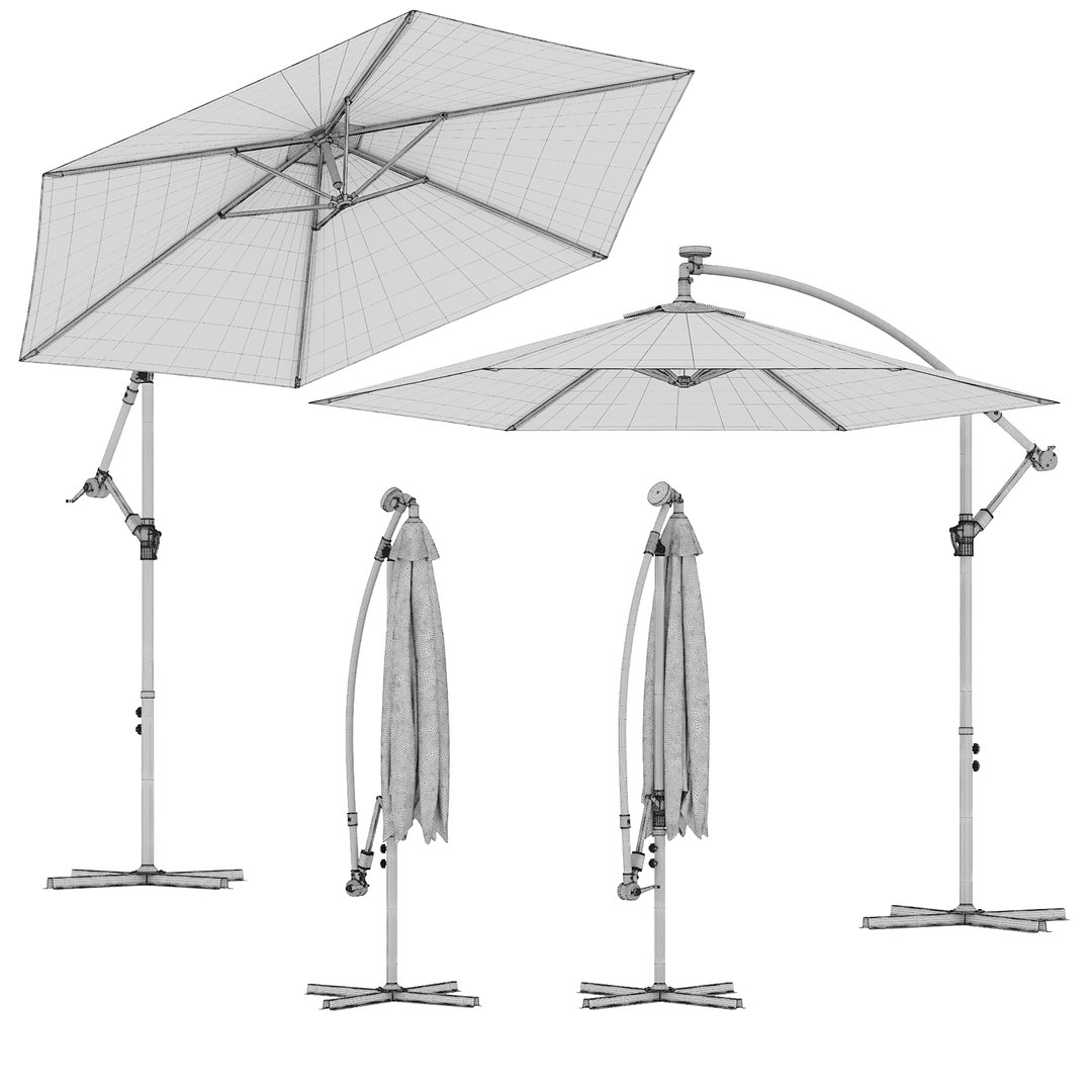 3D Model Parasol With LED Lights - TurboSquid 1778696