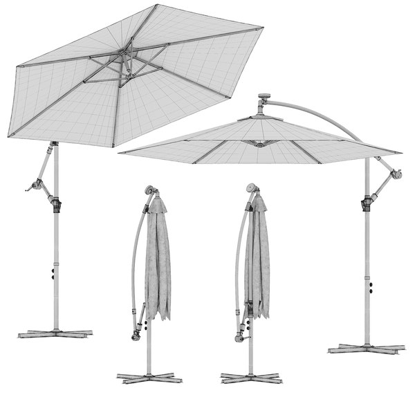 3D model Parasol with LED Lights - TurboSquid 1778696