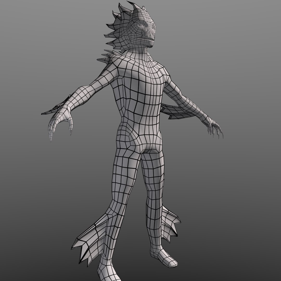 3d Merman Rigged Animations Model
