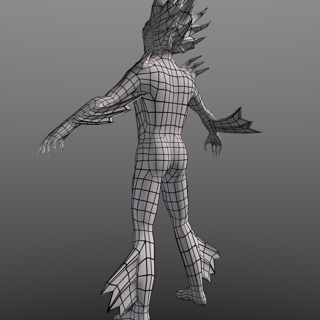 3d Merman Rigged Animations Model