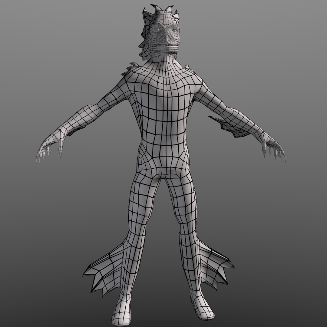 3d Merman Rigged Animations Model