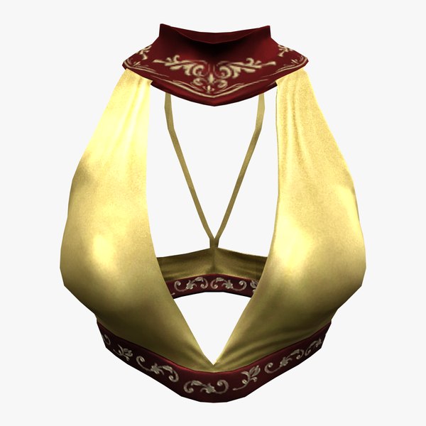 V Cut Halter Top With Neckline 3D model - TurboSquid 1905465