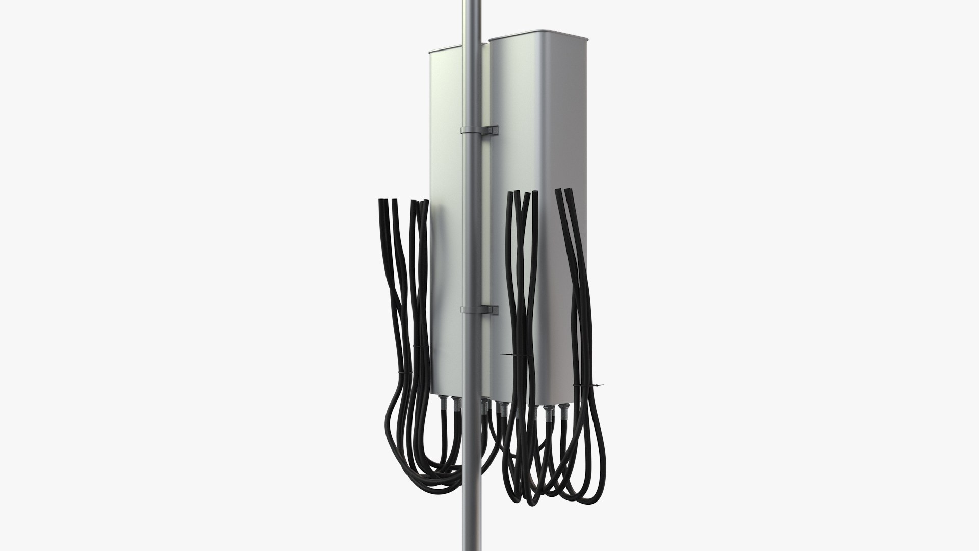 3D Model Cell Site Antenna 002 Twin Model - TurboSquid 2004398