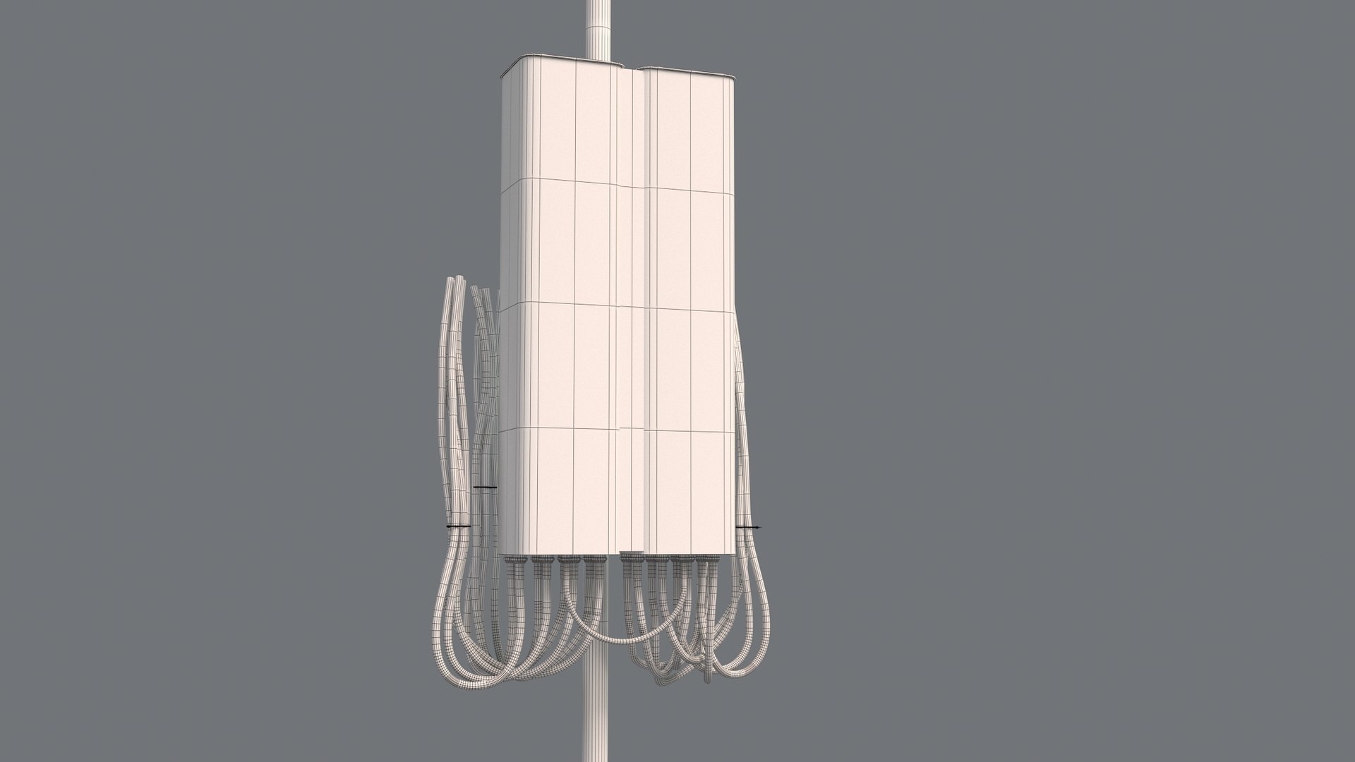 3D Model Cell Site Antenna 002 Twin Model - TurboSquid 2004398